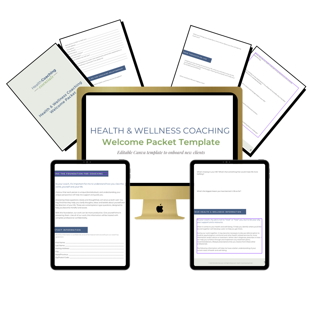 Welcome Packet Free - Health Coaching Essentials - Course & Skills Lab